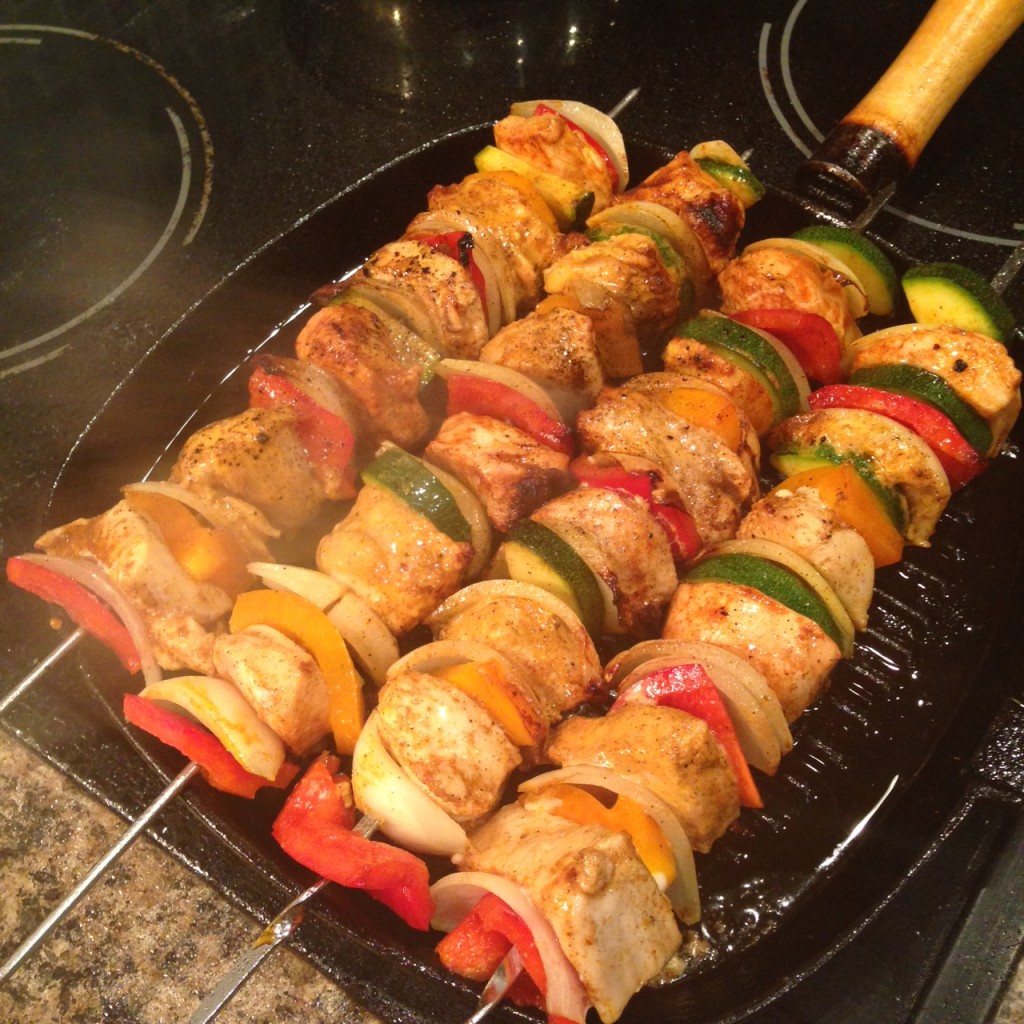 Trio of Chicken Kebab with Homemade Tortilla Wraps - Skint Dad