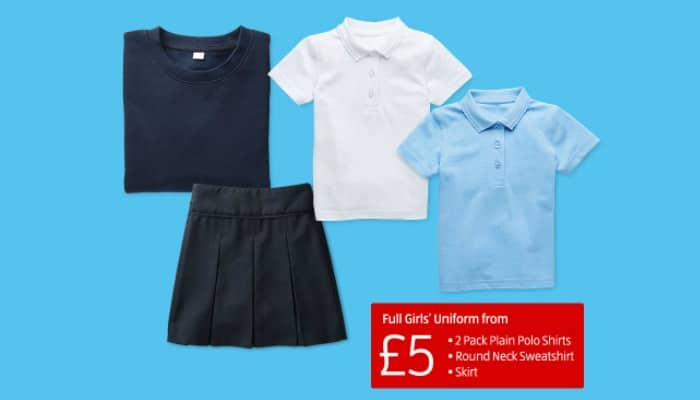 Aldi School Uniform Range Selling for Just £5 - For The Lot! - Skint Dad