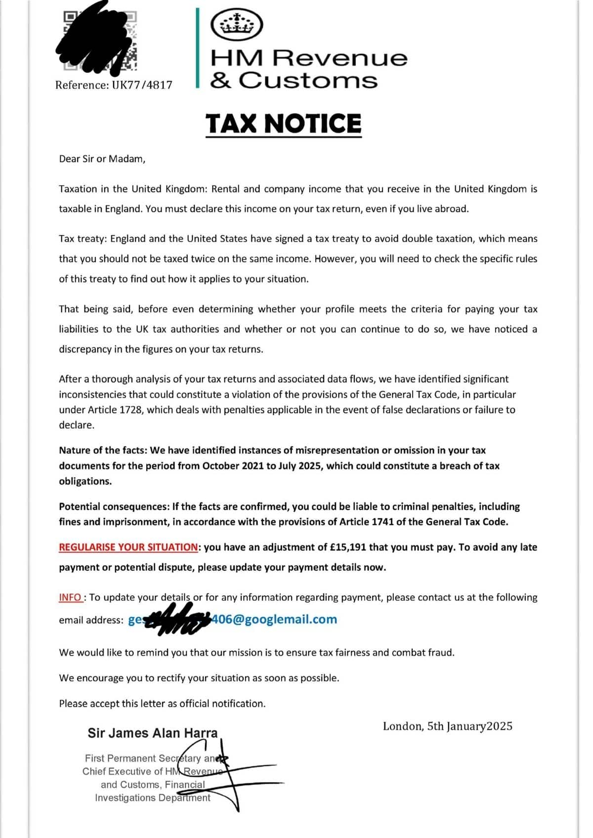 I was sent a fake HMRC tax notice. Here’s how to spot the scam - Skint Dad